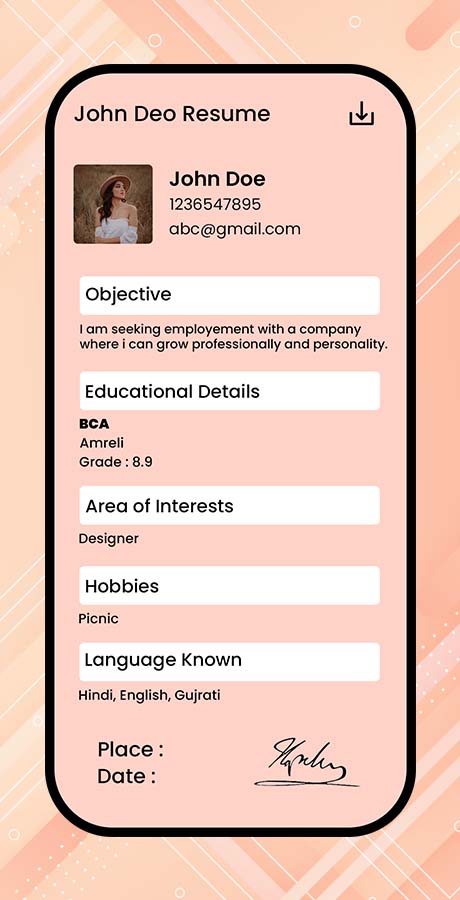 Resume Builder - CV Maker - Professional Resume - Biodata and CV Maker ...